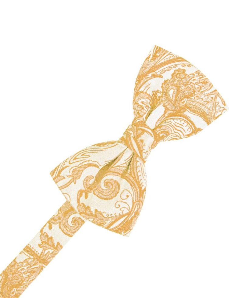 Apricot Paisley Bow Tie | Rent or Buy | Neckwear