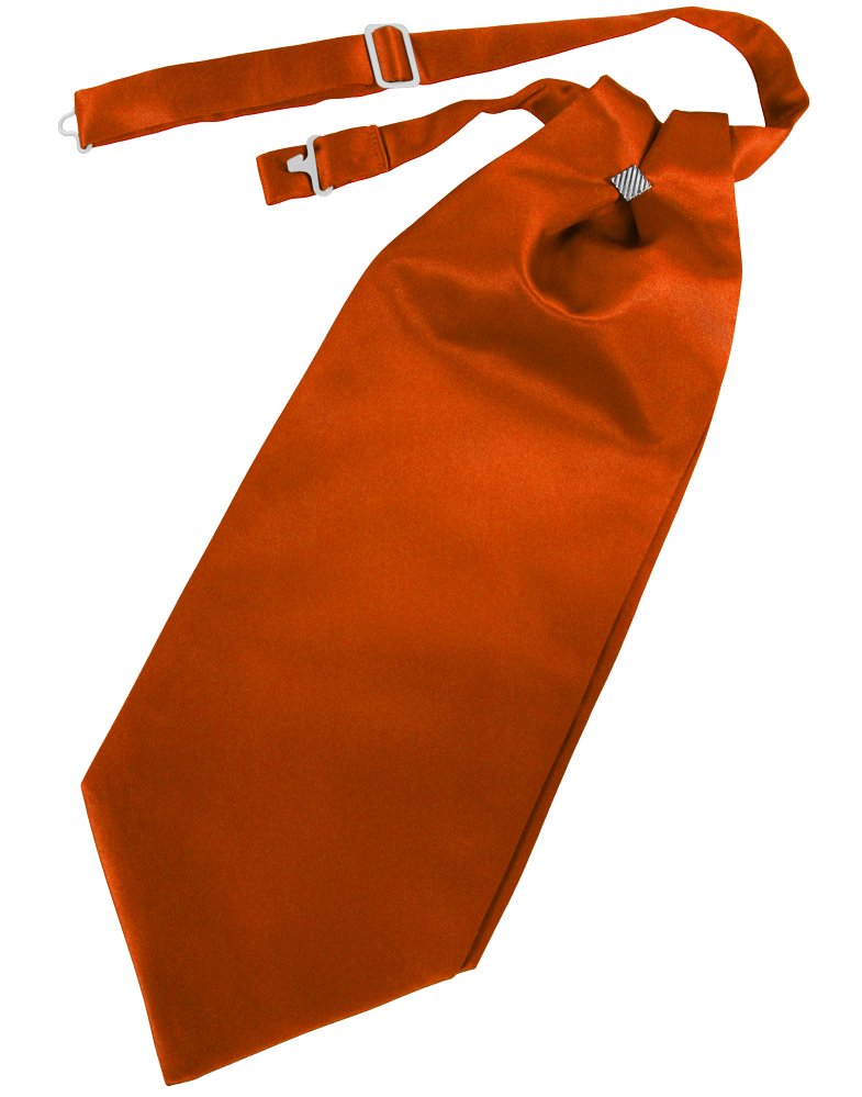 Solid Satin Cravat in Persimmon
