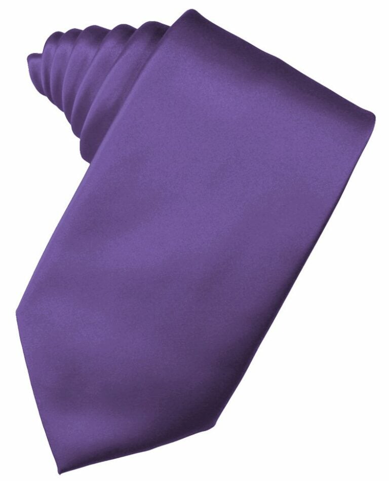 Solid Satin Suit Tie in Freesia